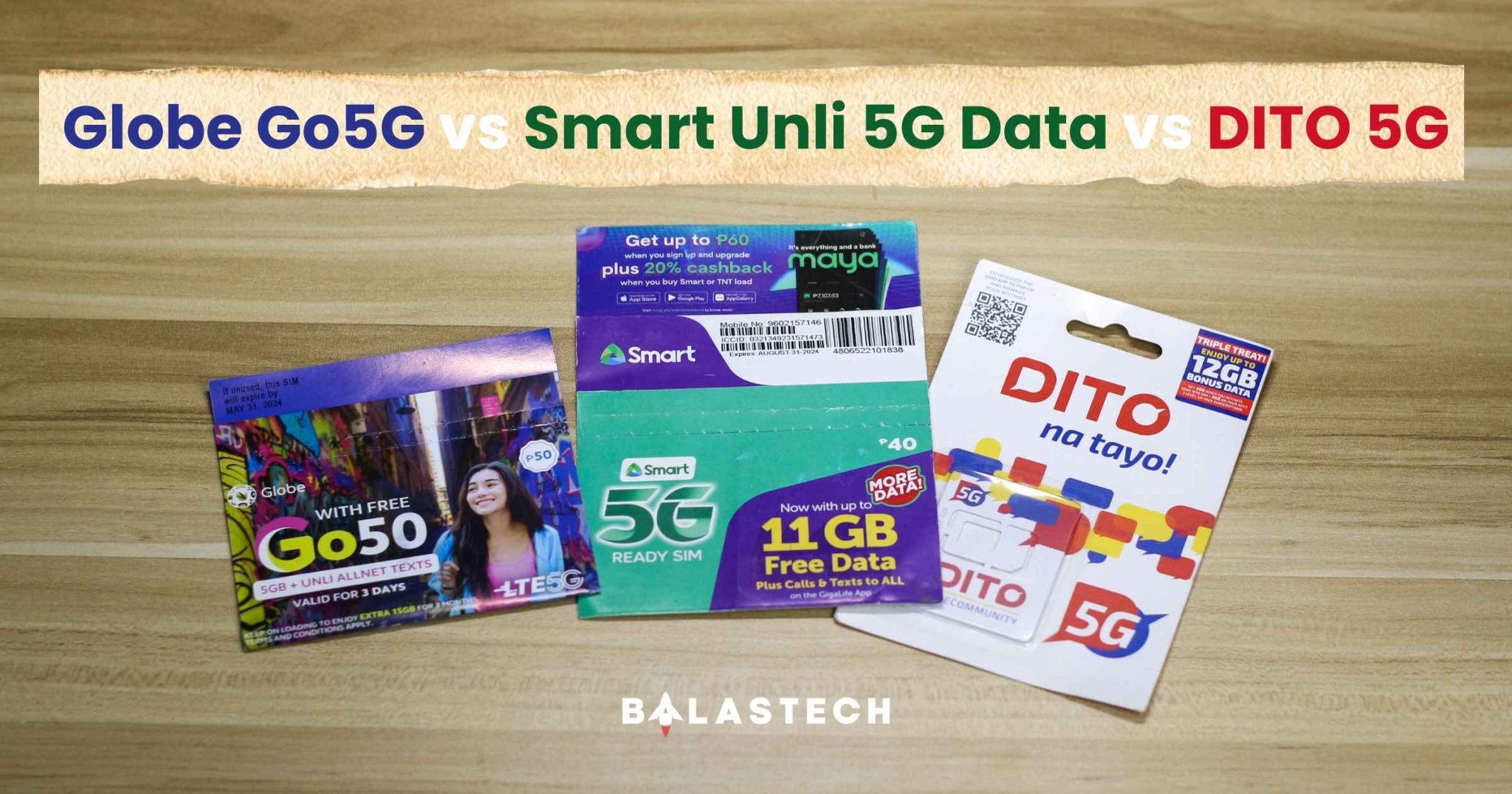 Globe Go5G vs Smart Unli 5G Data vs DITO Home 5G Prepaid