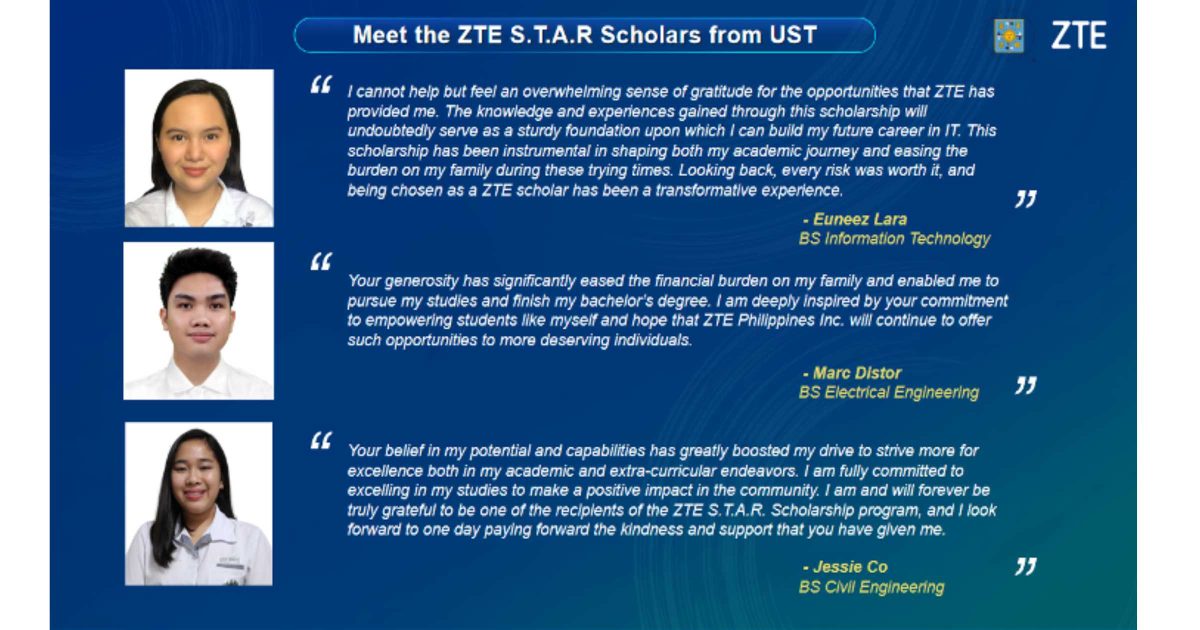 ZTE students through scholarship program in the Philippines